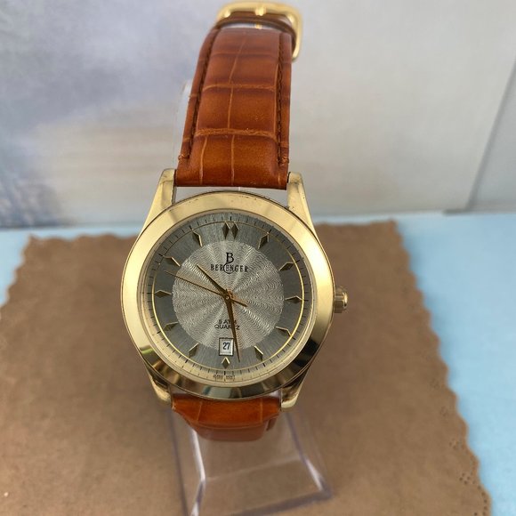 Vintage | Accessories | Berenger Stainless Steel Gold Plated Watch ...